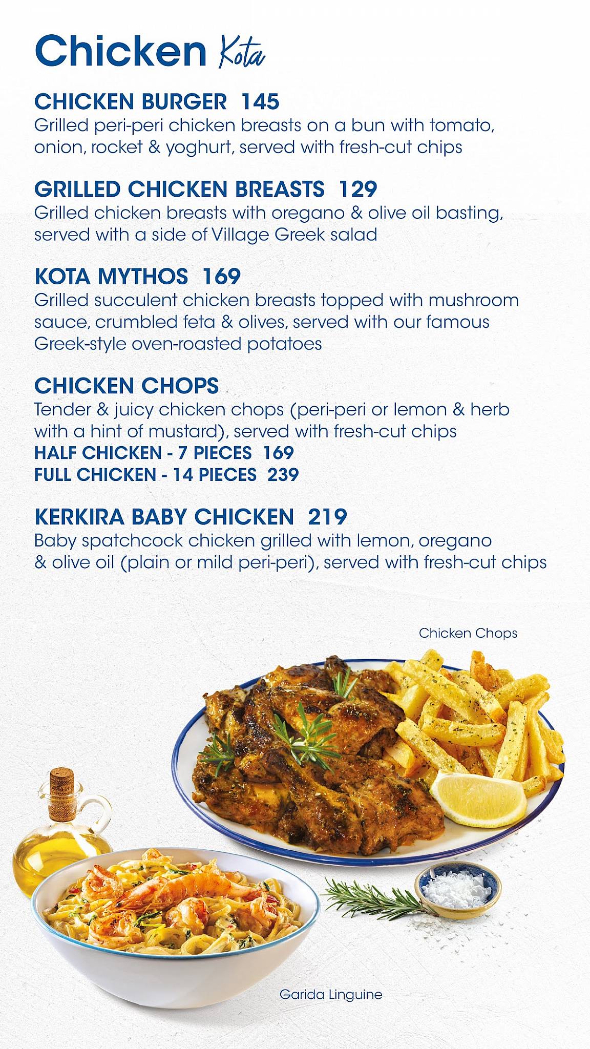 Menu au Mythos Greek Restaurants, Le Cap, Shop 21