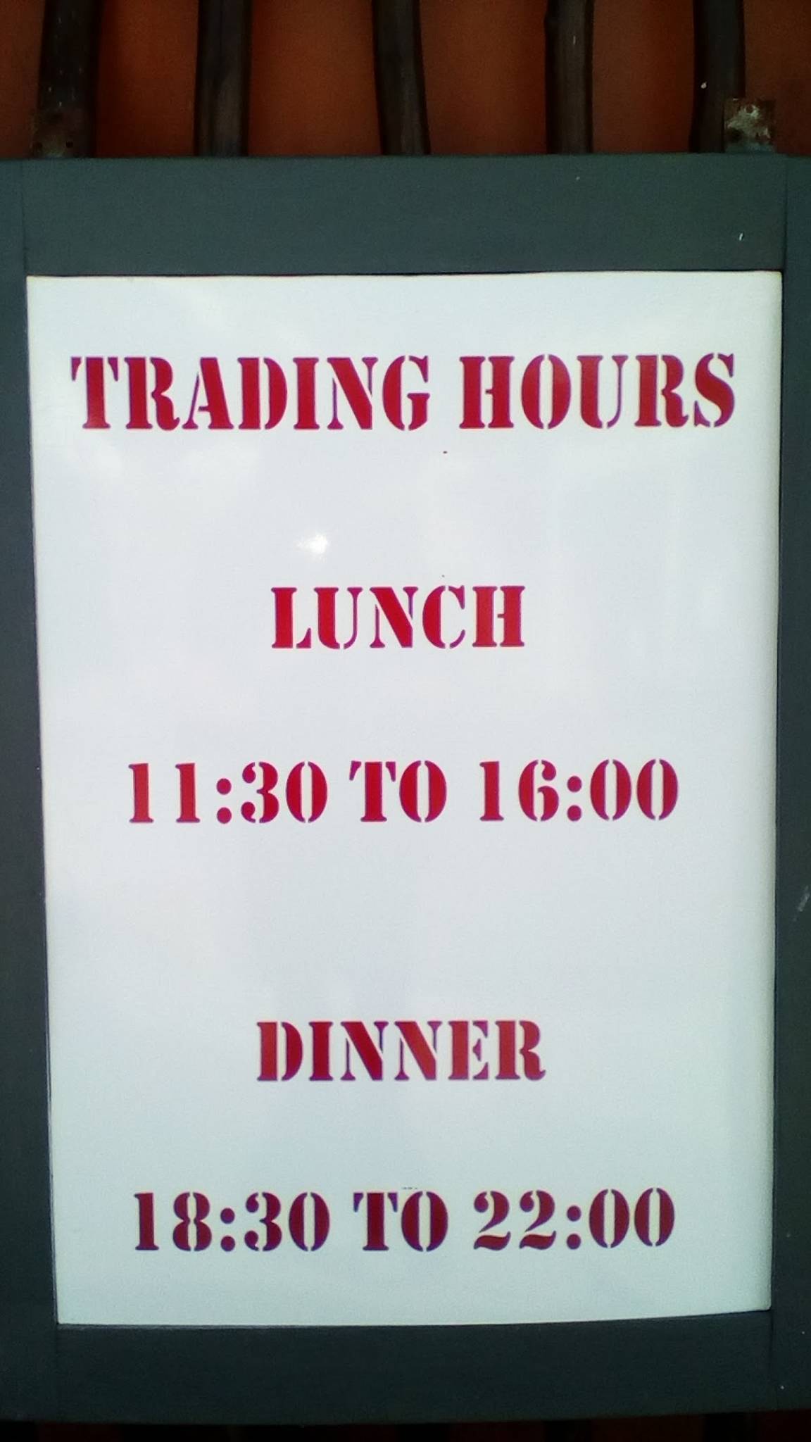 Menu at Quayside Cabin restaurant, Hermanus