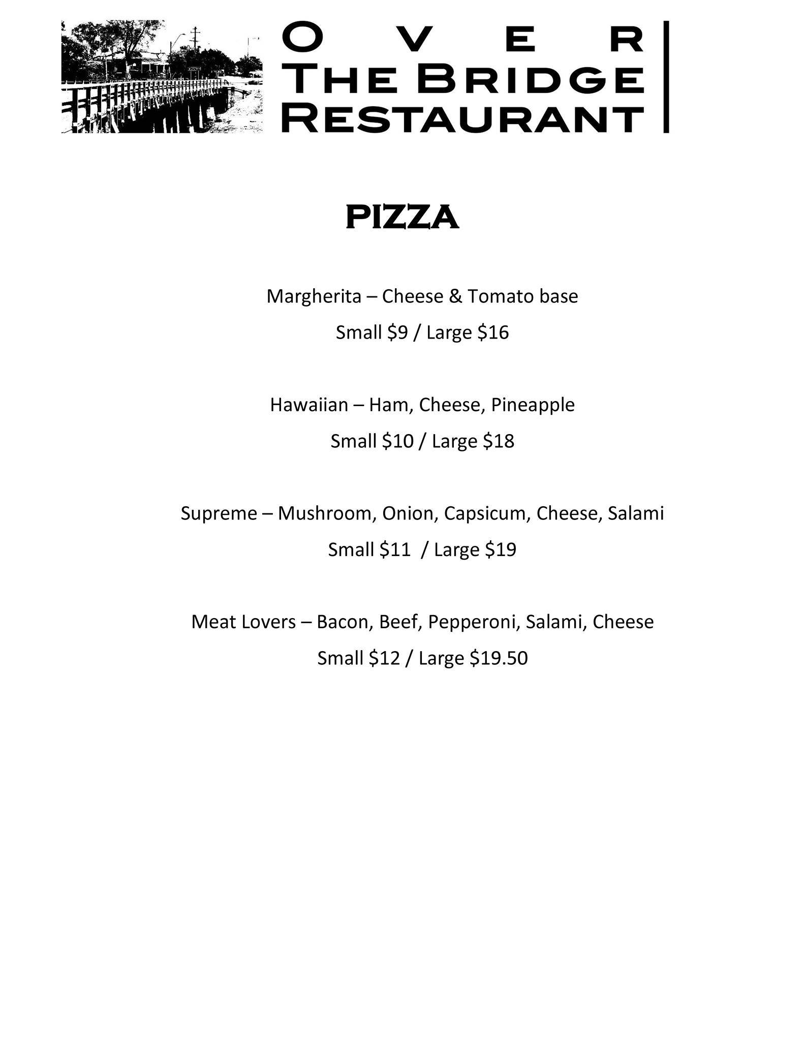 Menu at Capel Tavern pub & bar, Capel