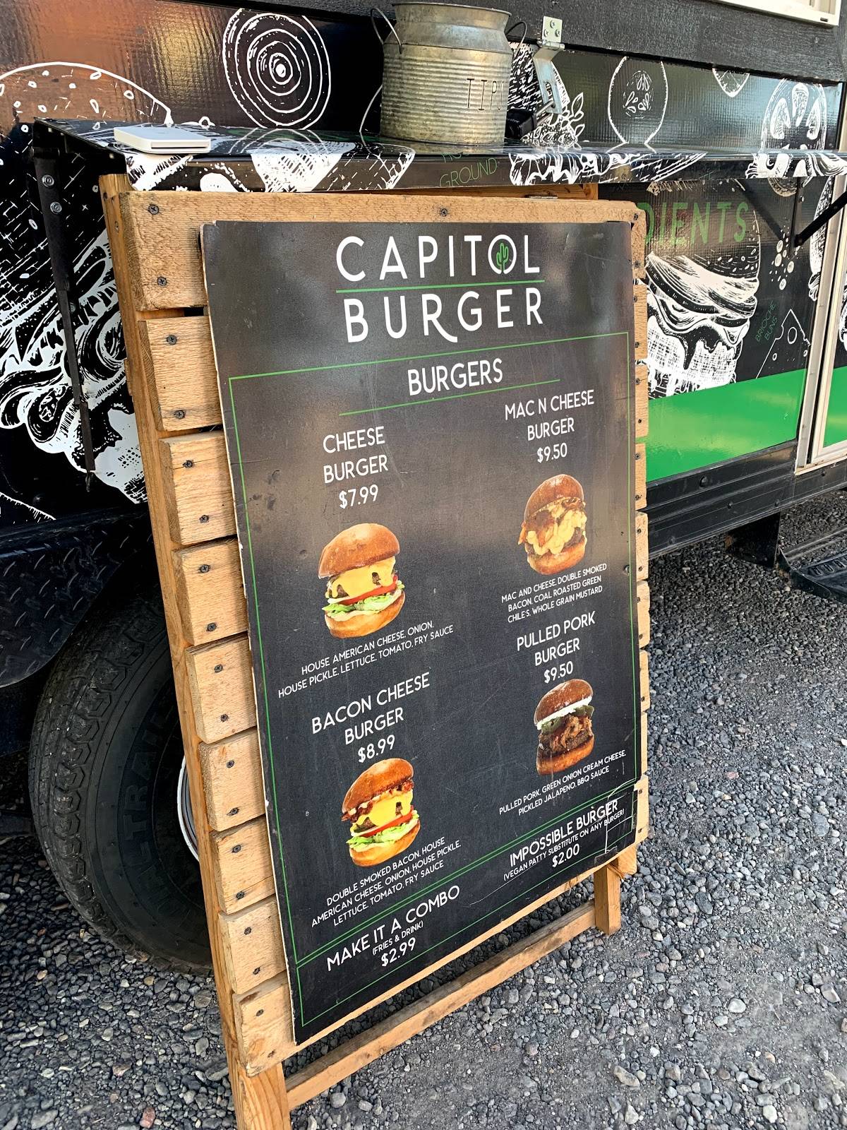 Carta del restaurante Capitol Burger, Torrey, 44 N 100 W St
