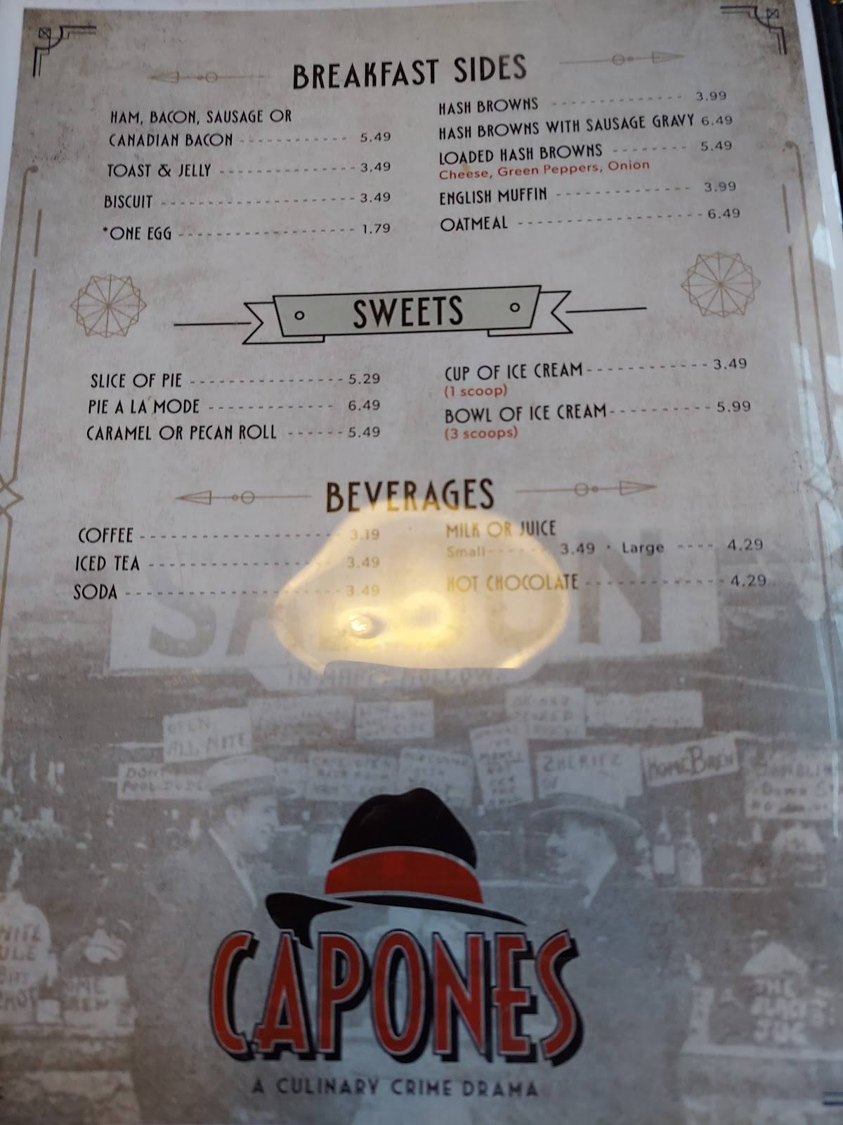 Menu at Capones Bar and Grill, North Platte