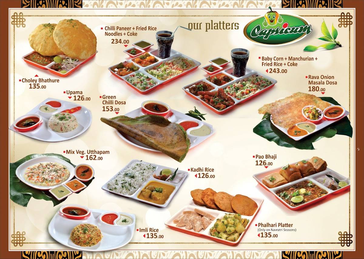 Menu at Capsicum Food Court Best Restaurant in Varanasi Best Family ...