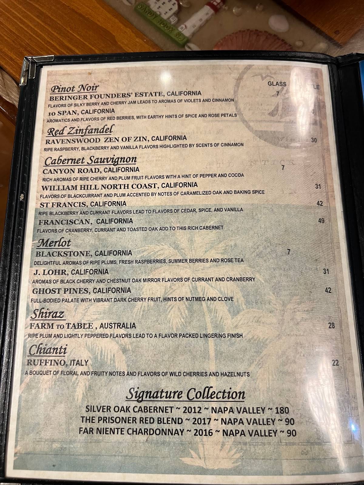Menu at Captain George's Seafood Restaurant, Myrtle Beach