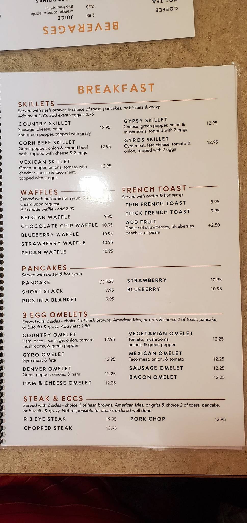 Menu at Carlock Family Restaurant, Carlock