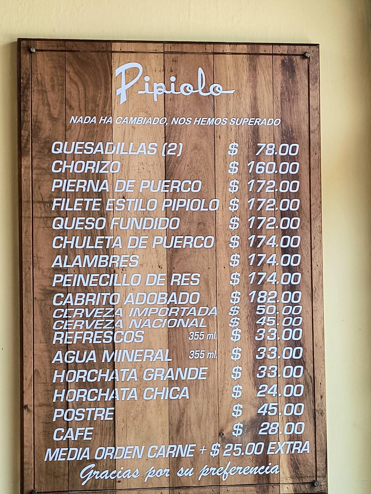 Carta del restaurante Carnes Asadas Pipiolo - Ávila Camacho, Zapopan ...