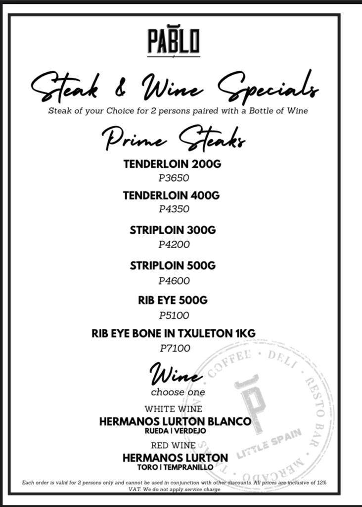Menu at Cartel Coffee Deli pub & bar, Makati, 119 L.P. Leviste Street