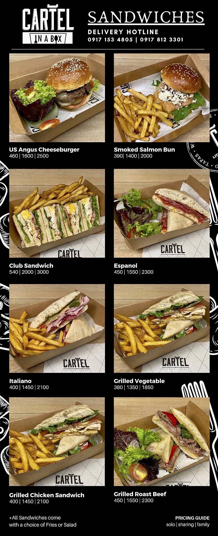 Menu at Cartel Coffee Deli pub & bar, Makati, 119 L.P. Leviste Street
