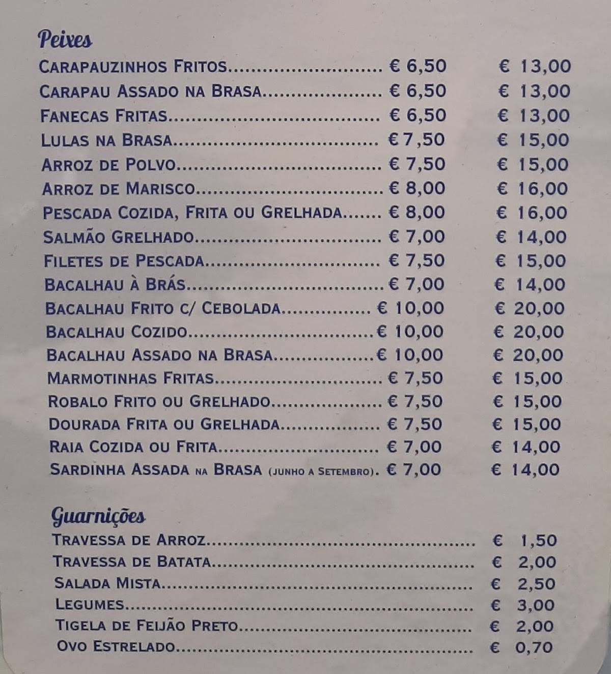 Menu em Casa Adriano restaurante, Espinho