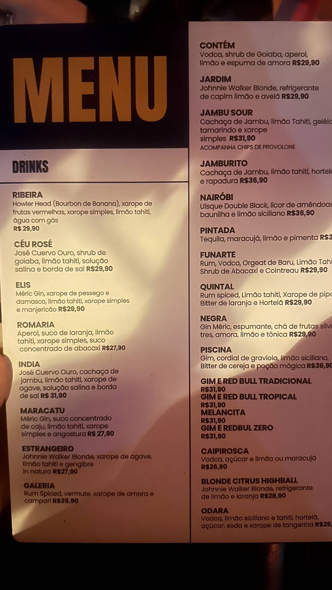 Menu em Casa MimoBar, Brasília, SCL\N QD 205 bloco C loja 25