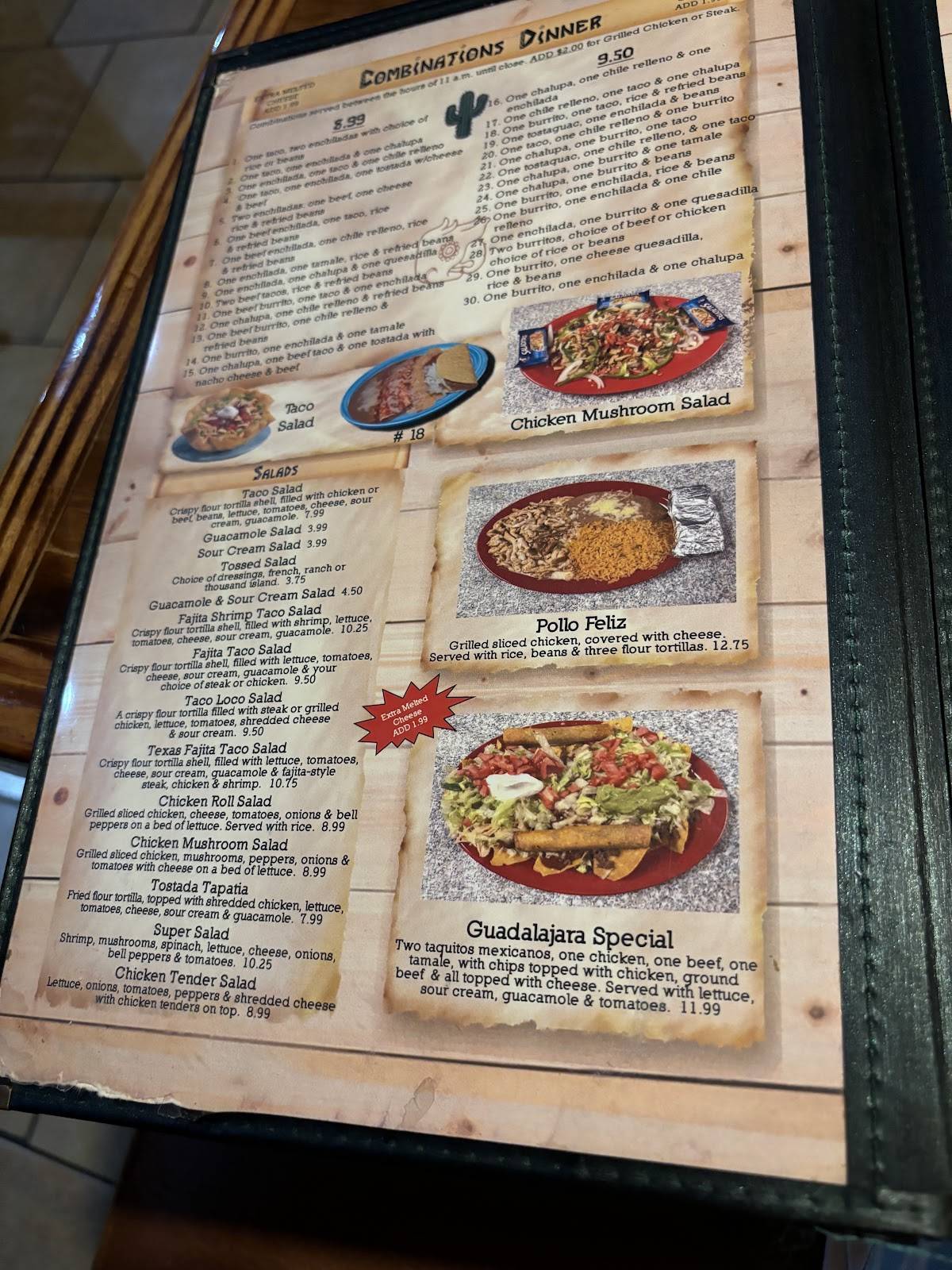 Menu at Casa Rica Family Mexican Restaurant, Hartwell