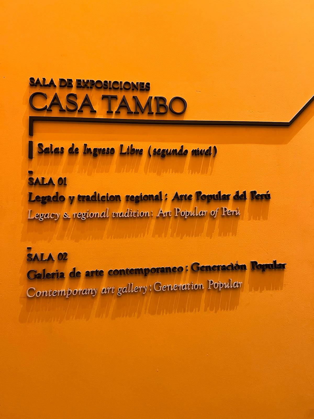 Carta de Casa Tambo Restaurant, Lima