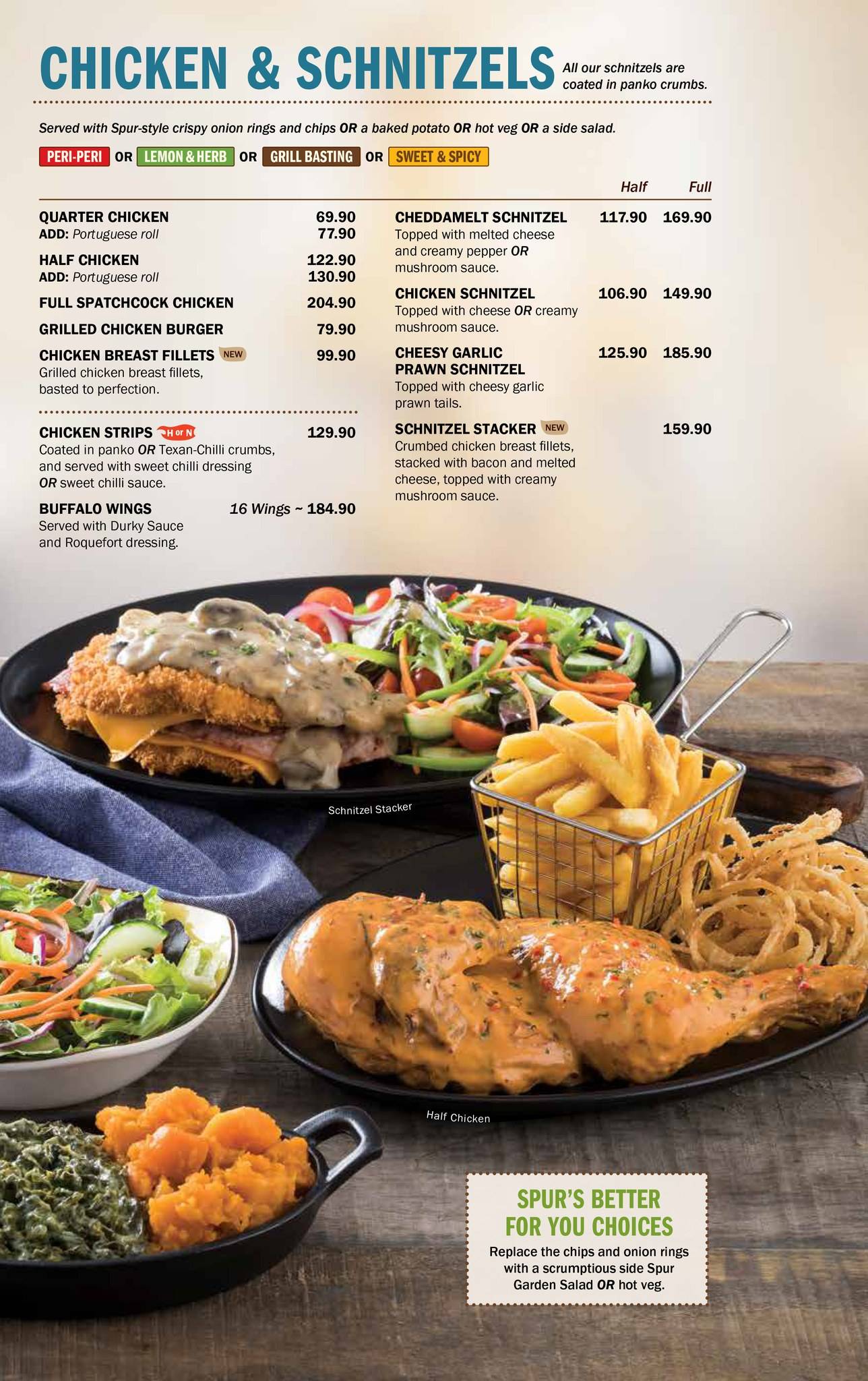 Menu at Casadena Spur Steak Ranch restaurant, Durban, Shop 20