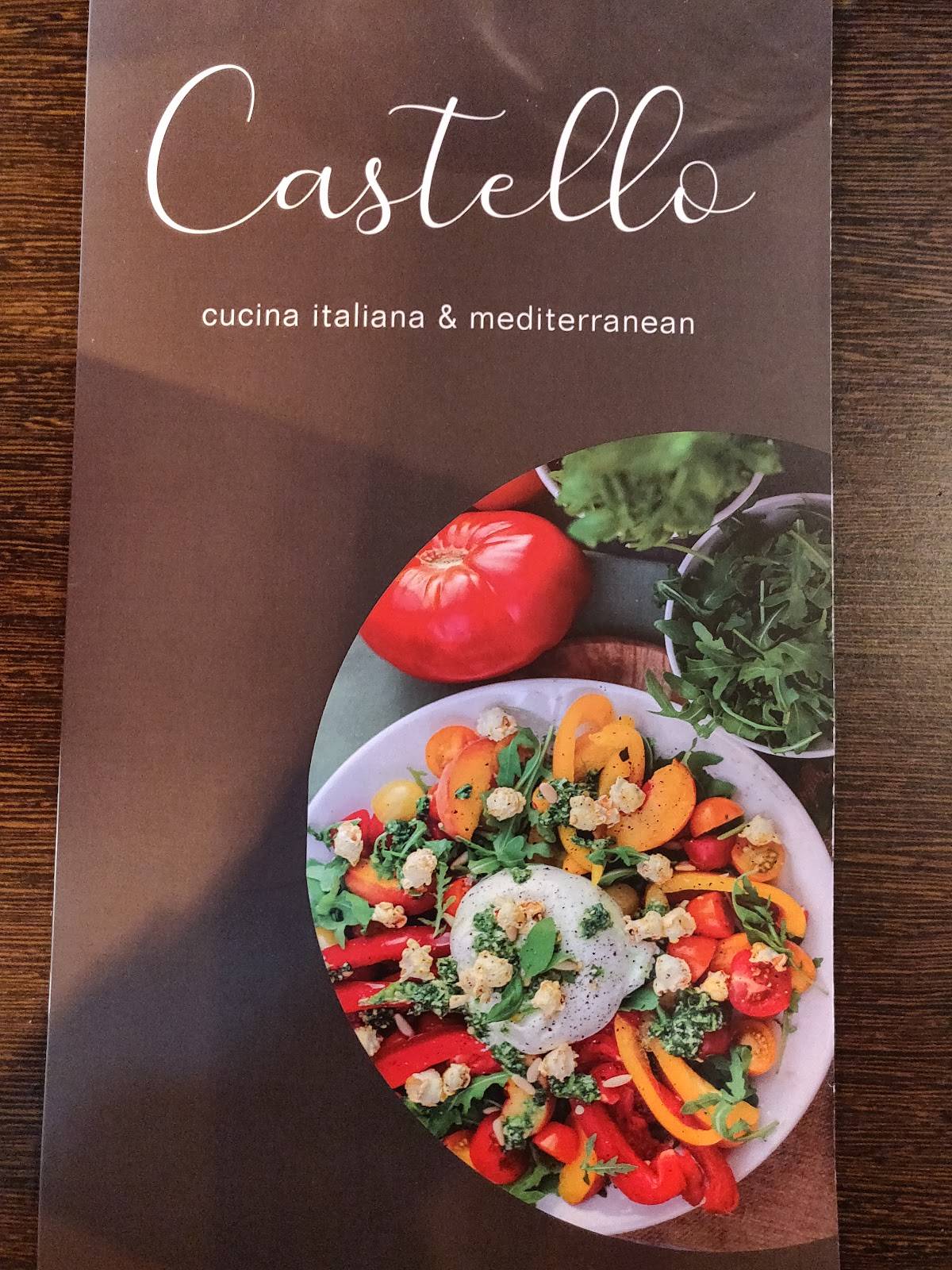 Menu at Castello restaurant, Yeovil