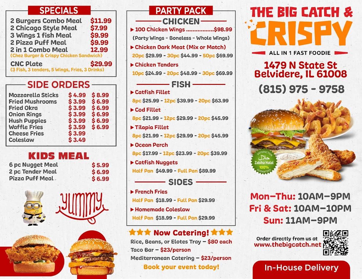 Menu at The Big Catch & Crispy All in One Foodie restaurant, Belvidere