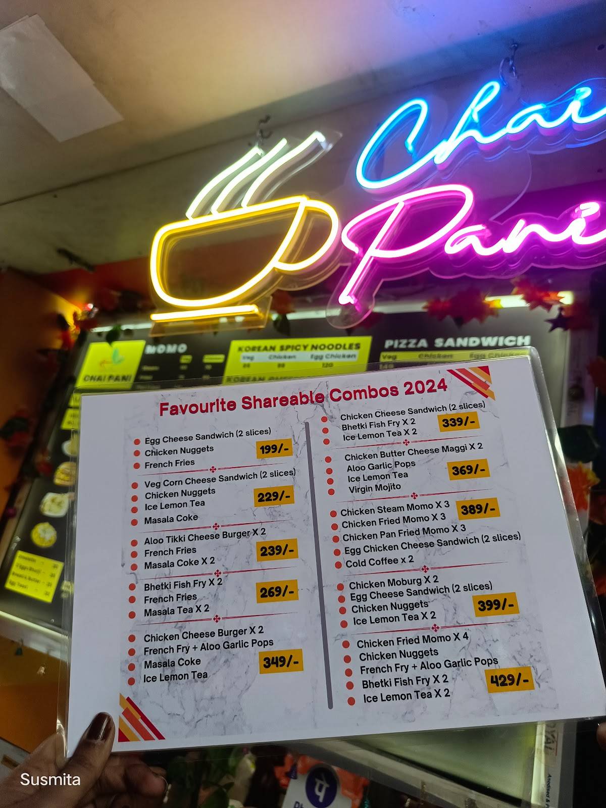 Menu at Chai Pani - Flavors from Heaven, Kolkata