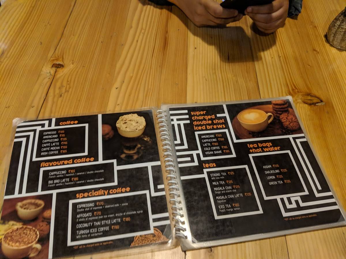 Menu at The Big Bro, Panchkula