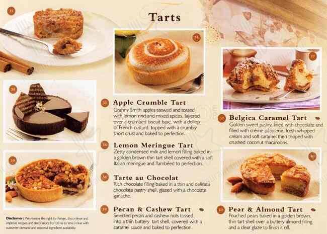 Menu at Château Gâteaux Riverside Shopping Centre desserts, Sandton ...