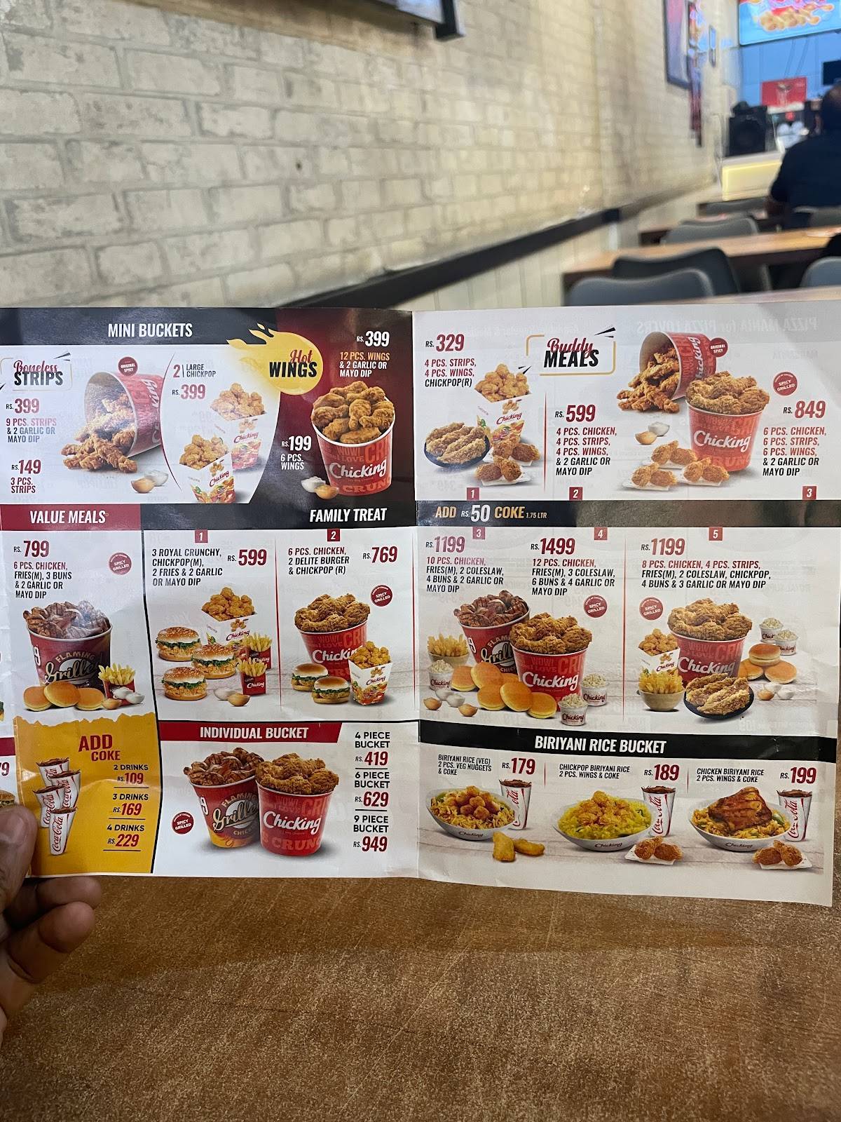Menu at Chicking, Chavakkad, Amax Plaza