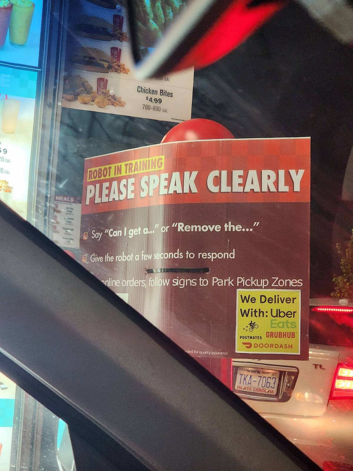 Menu at Checkers fast food, Durham