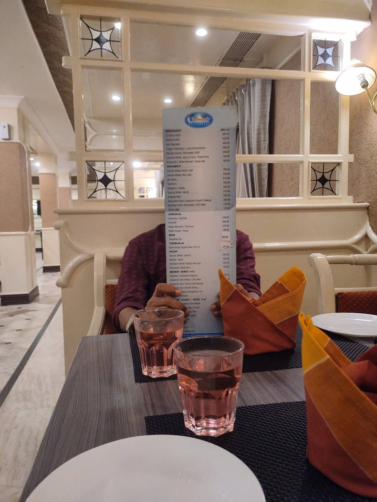 Menu at Cheenavala, Kochi, Hotel Yuvarani Residency