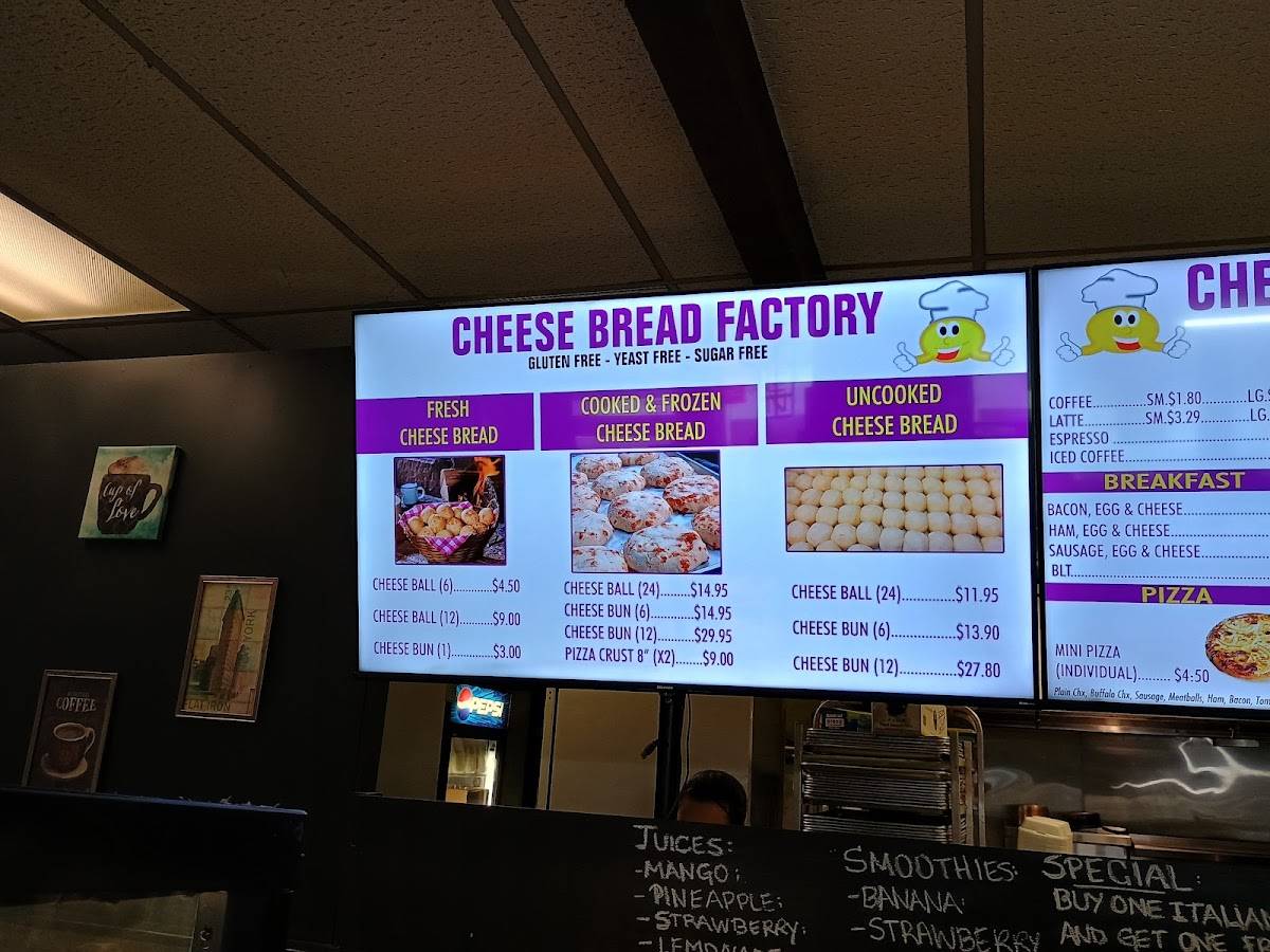 Menu at Cheese Bread Factory restaurant, Newtown