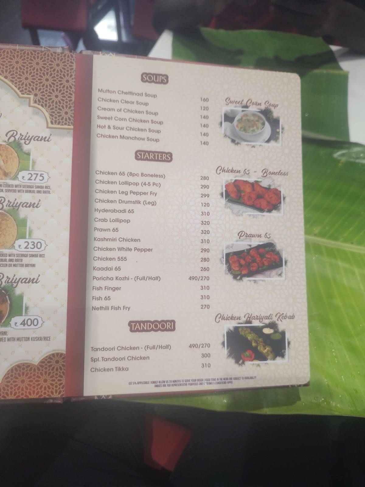 Menu at Ambur Star Biryani - Ramapuram, Chennai, 3/88