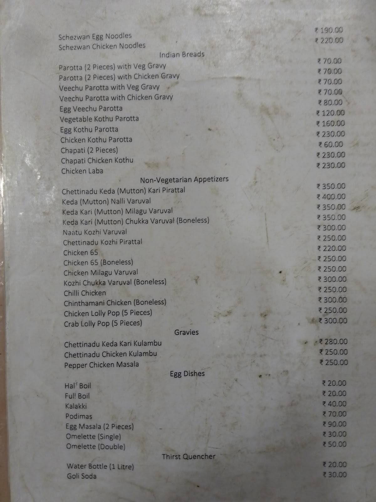 Menu at Curry Box, Chennai, G Block