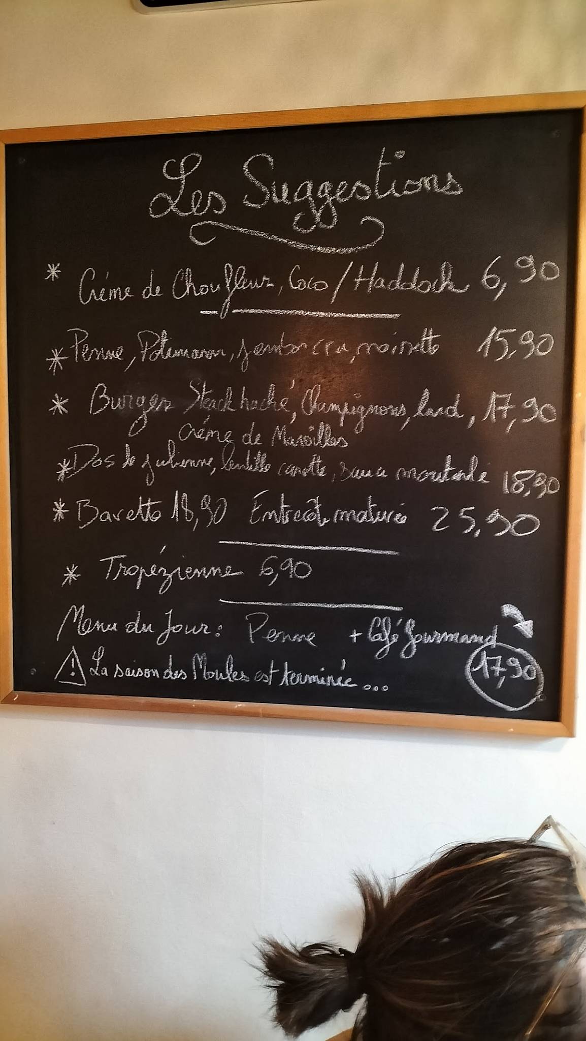Menu au Chez Débo restaurant, Boulogne-sur-Mer