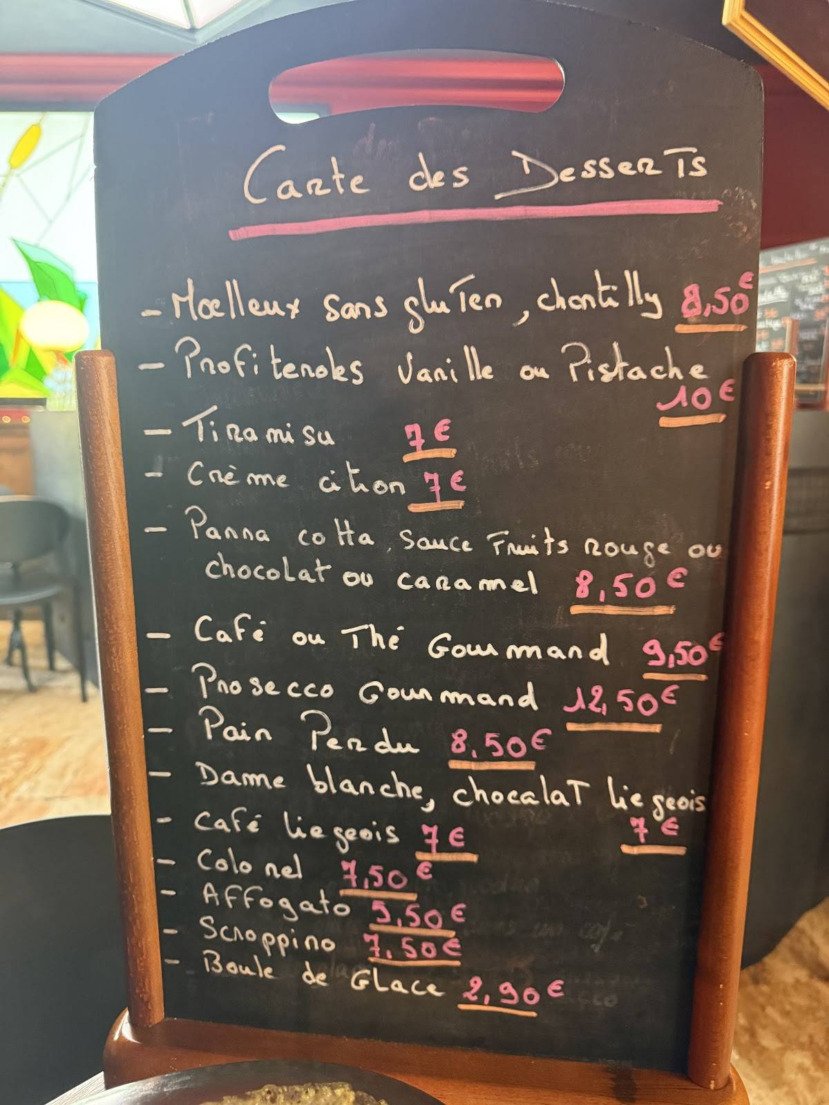 Menu au Chez Mademoiselle restaurant à viande, Divonne-les-Bains