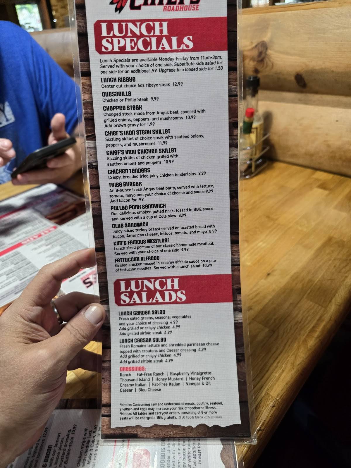 Menu at Chiefs pub & bar, Mount Gay-Shamrock