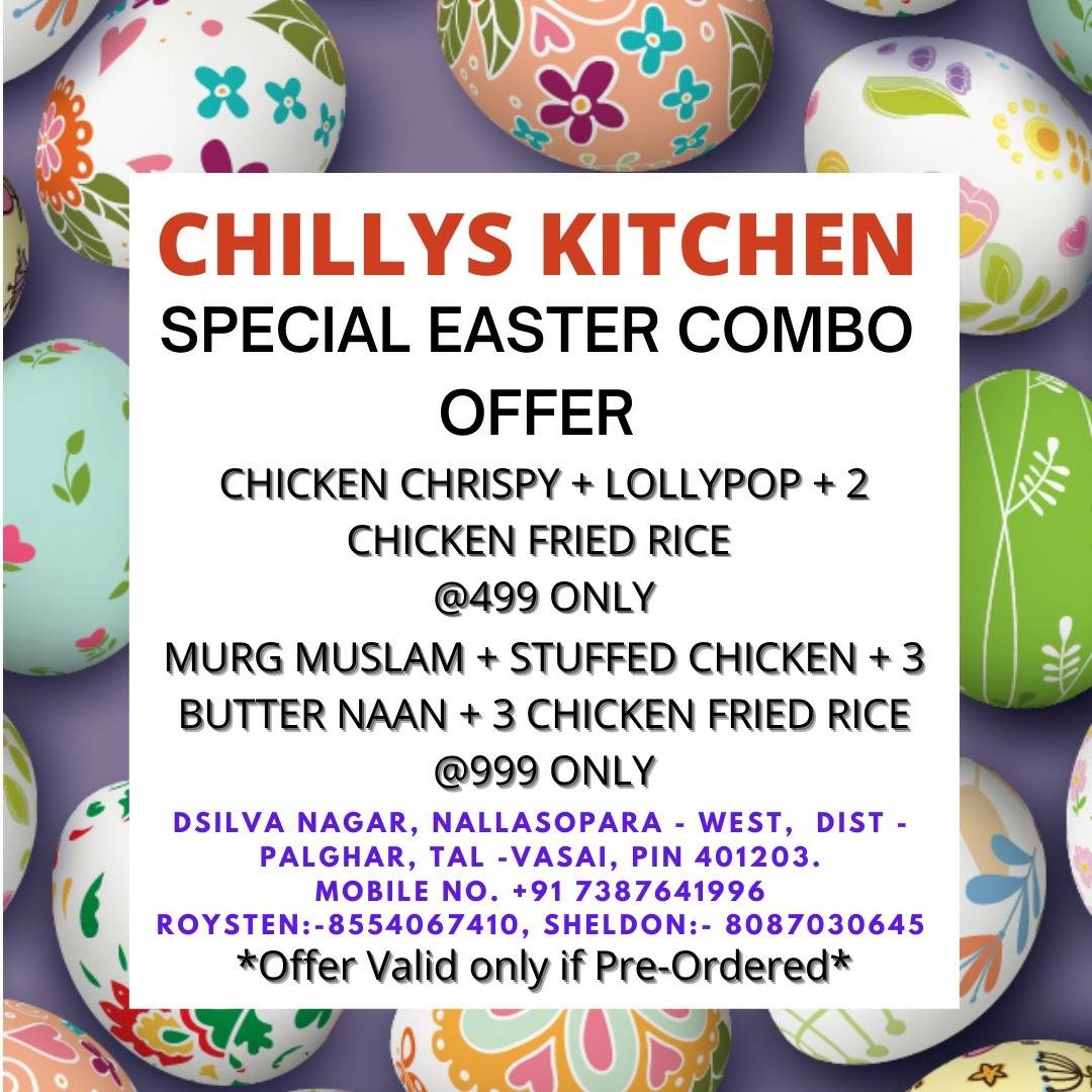 Menu at Chilly's, Nala Sopara