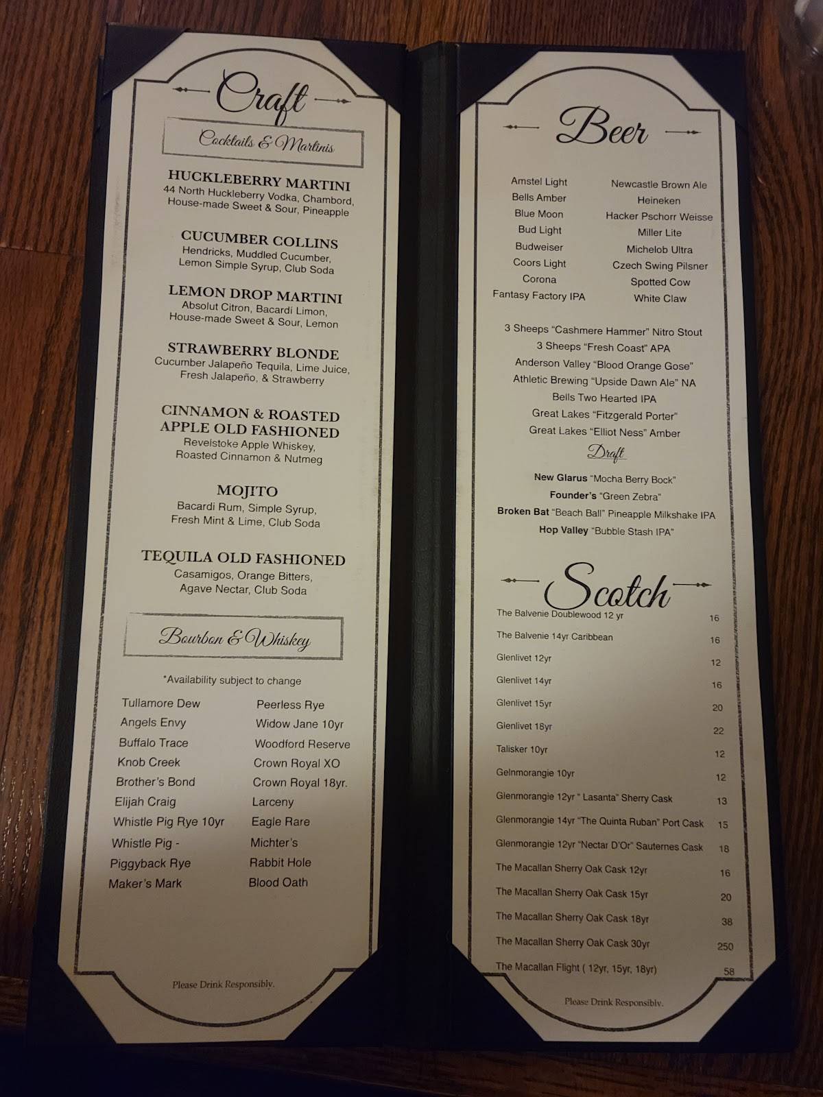 Menu at Chives Restaurant, Suamico