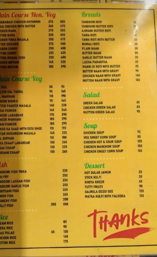 Menu at Chopra Chicken - Chd. Veg & Non Veg, Chandigarh