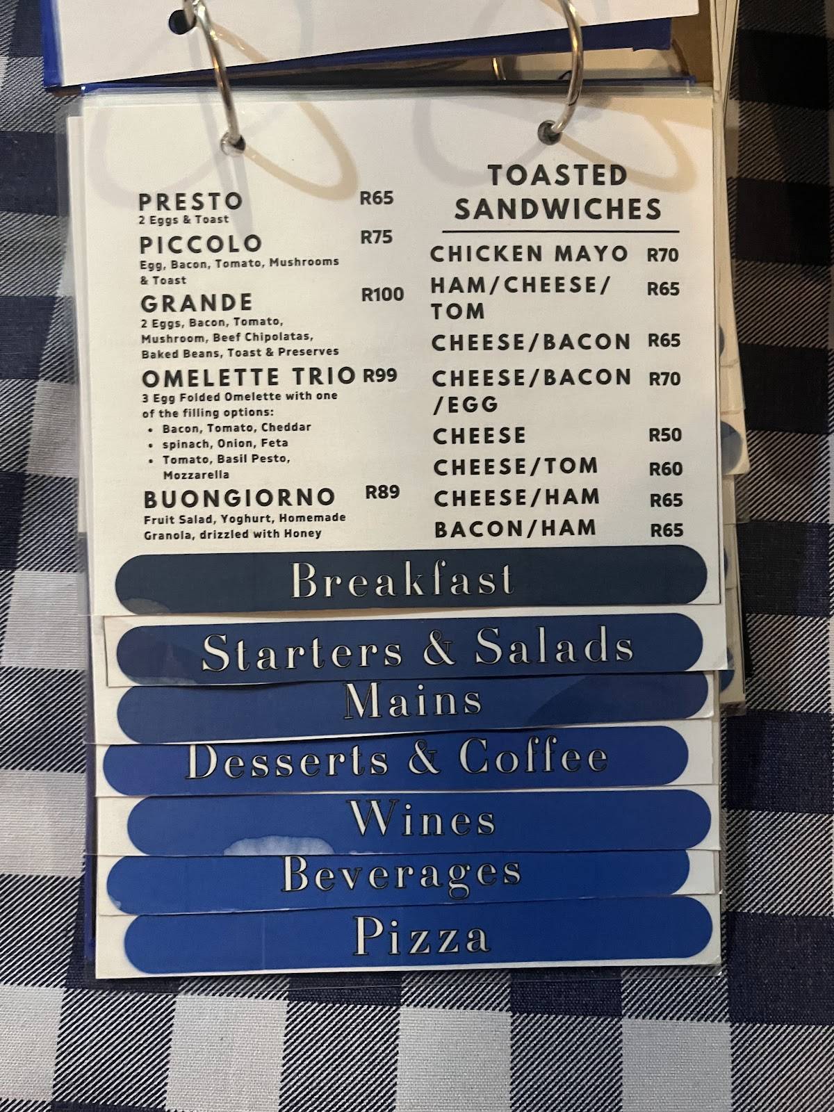 Menu at Ciao Darling - Trattoria, Pizzeria, Family Restaurant, Darling