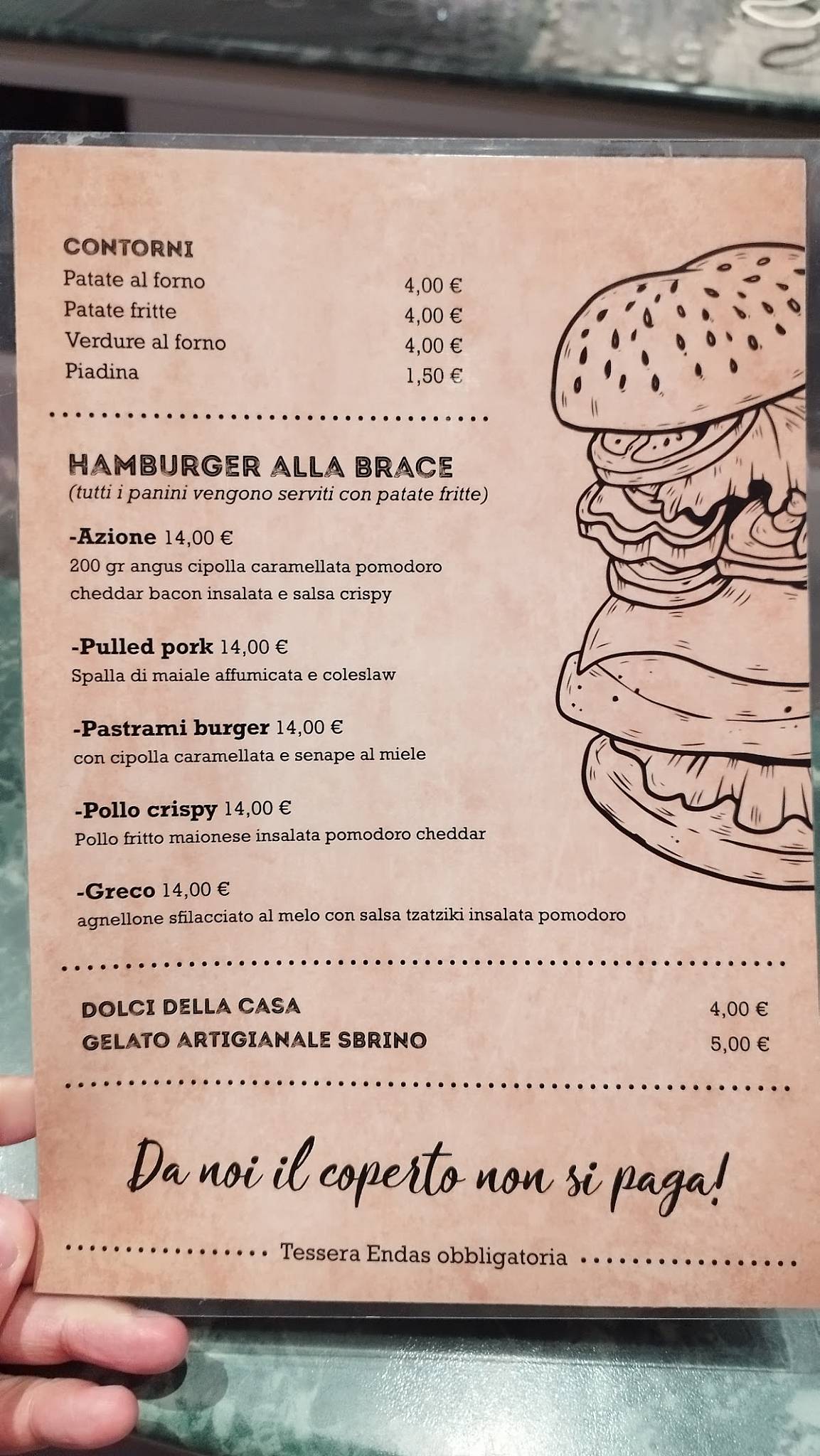 Menu da Circolo ENDAS Azione Romagnola ristorante, Lido di Dante