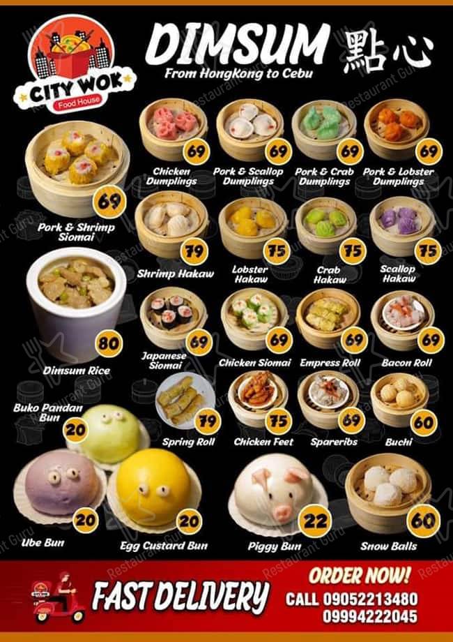 Menu at City Wok Food House restaurant, Cebu City