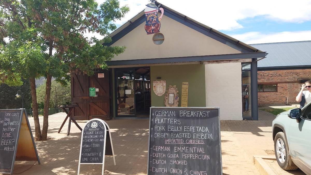 Menu at Roter Hahn restaurant, Clarens
