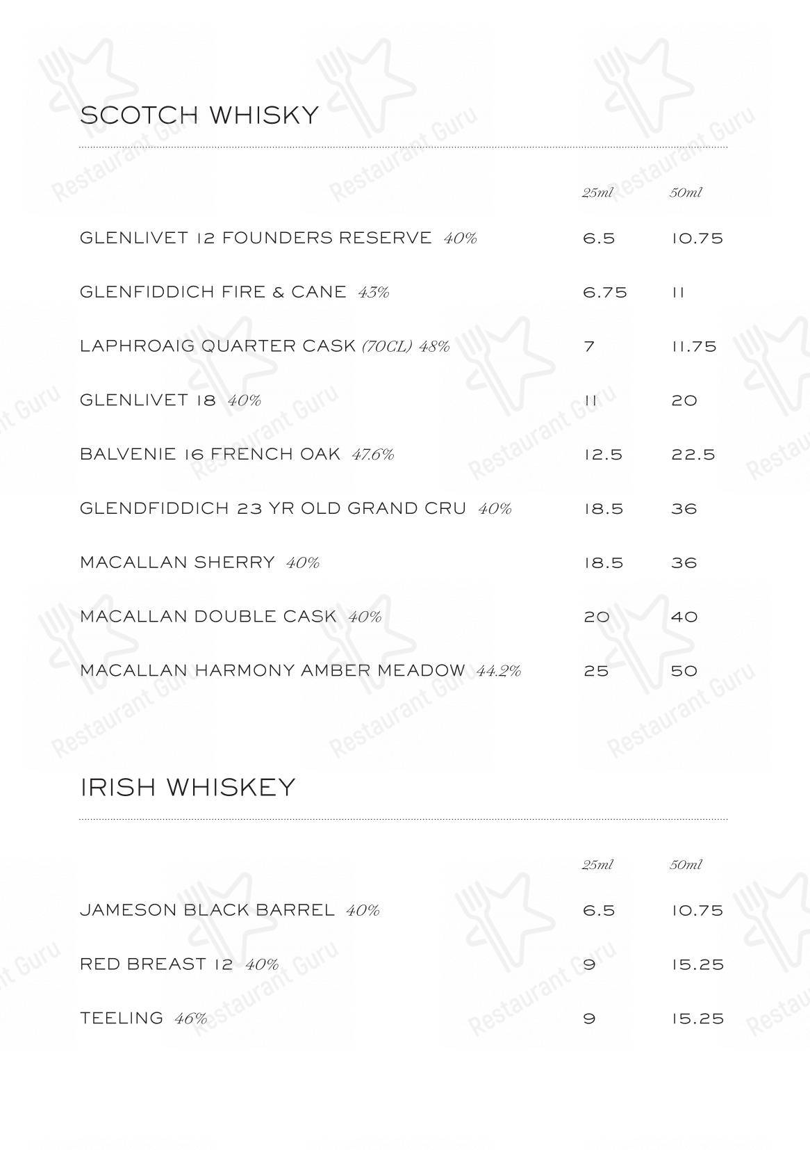 Menu at Cleaver & Wake restaurant, Nottingham