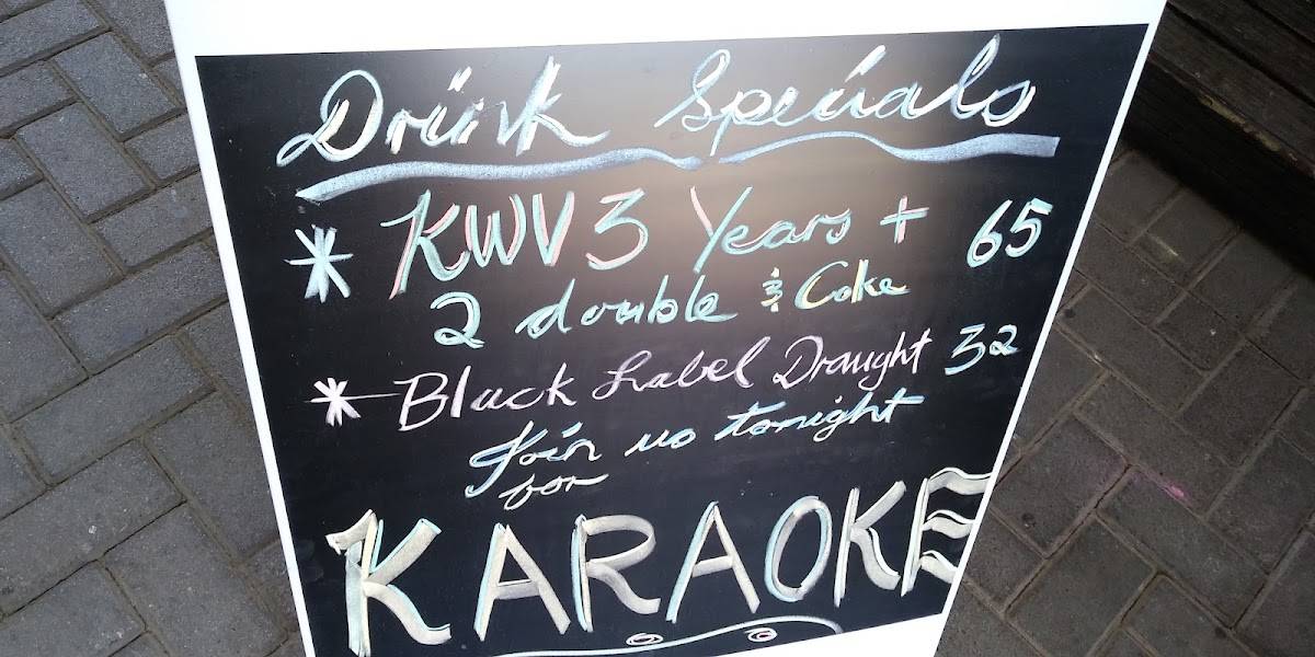 Menu at Coco Palms Sport Bar, Krugersdorp