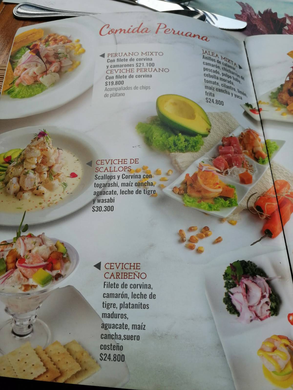 Carta del restaurante Coctel del Mar, Bogotá, Ac. 100 #No 16-56