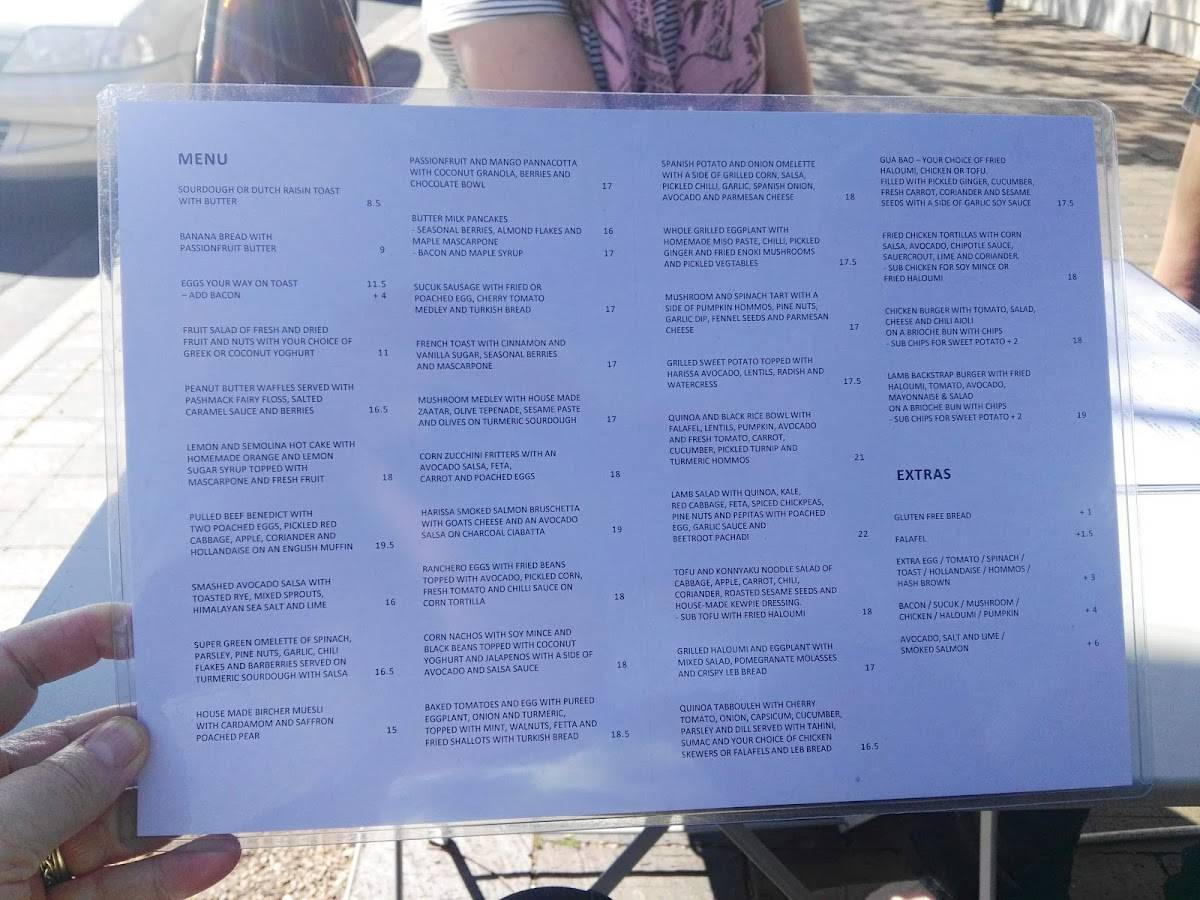 Menu at Coffee Institute cafe, Walkerville, 96 Walkerville Terrace