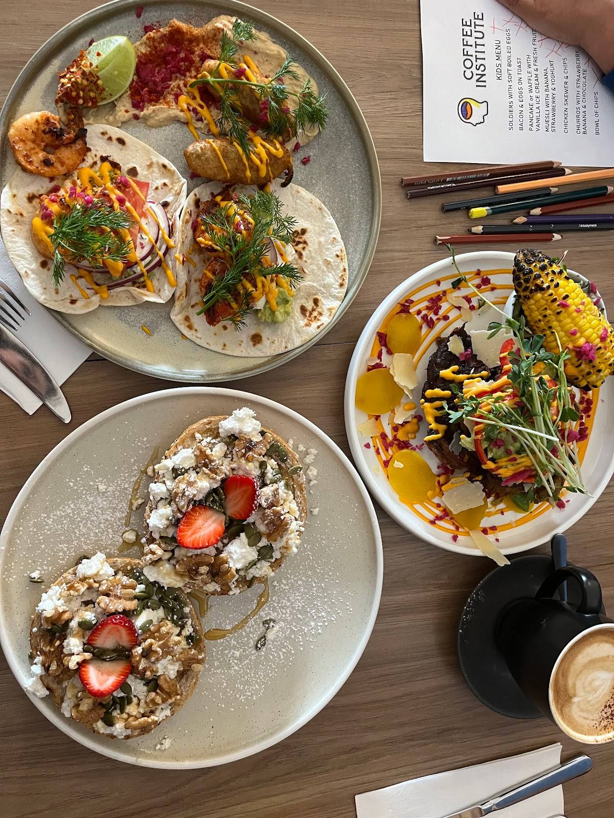 Menu at Coffee Institute cafe, Walkerville, 96 Walkerville Terrace