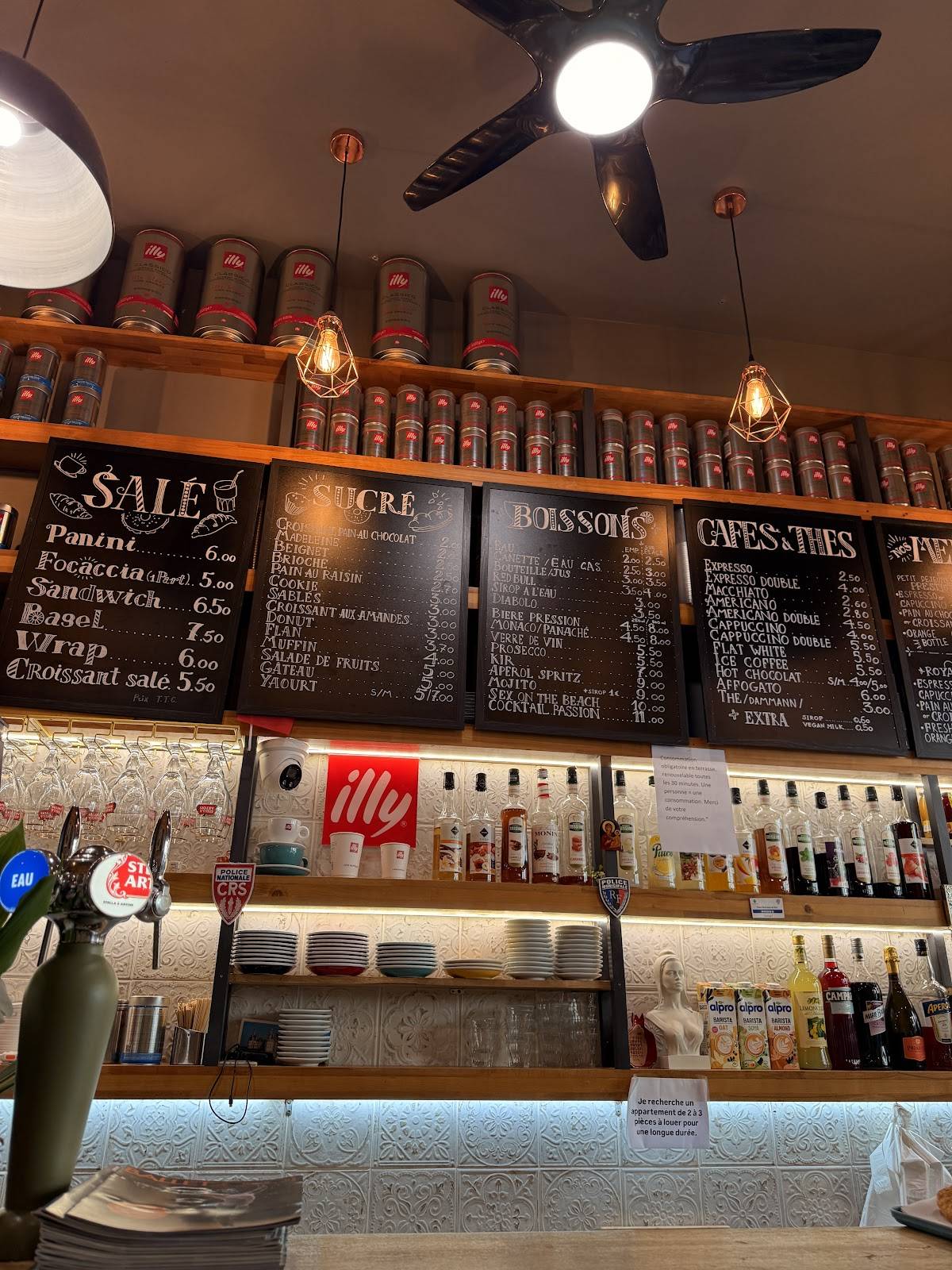 Carta del café Coffee - La Brioche Chaude, Niza