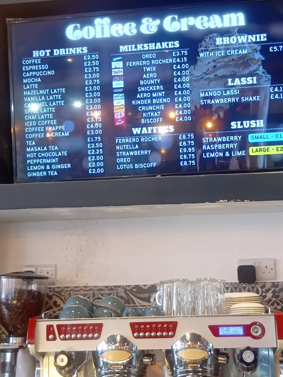 Menu at Coffee & Cream restaurant, London, 750 Romford Rd
