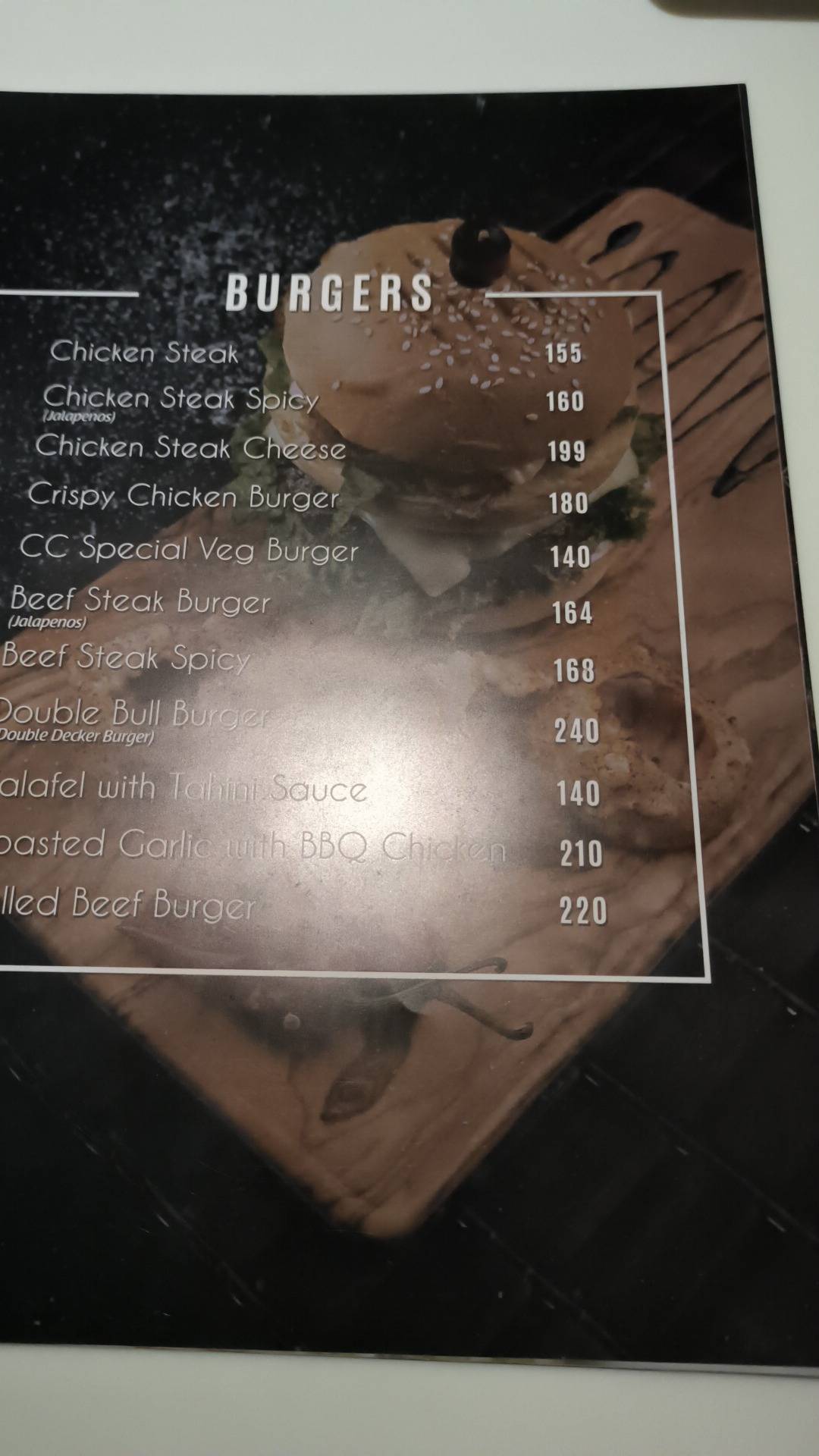Menu at Coffee Cream, Tirur