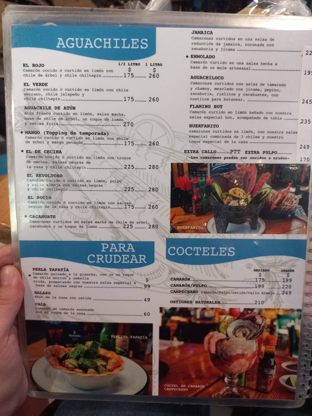 Carta del restaurante Colomitos Chapalita, Zapopan