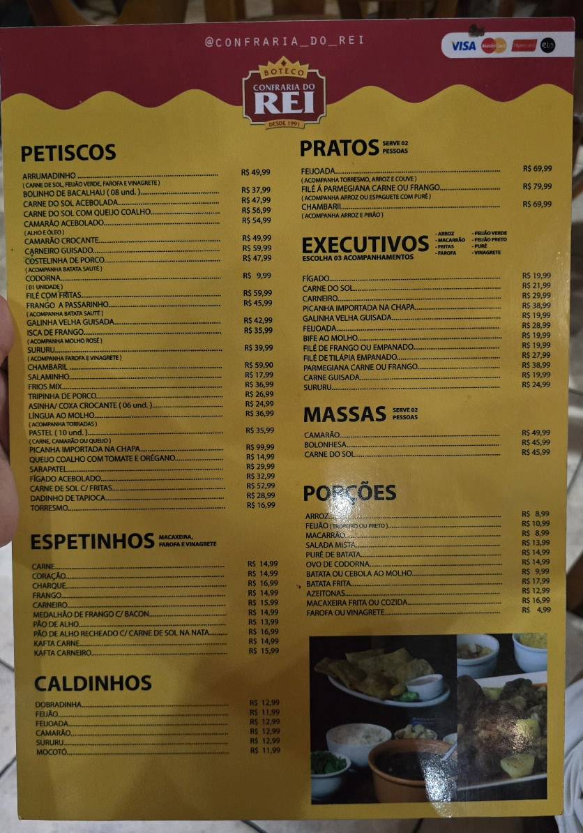 Menu em Confraria do Rei restaurante, Maceió, Av Brasil 1342