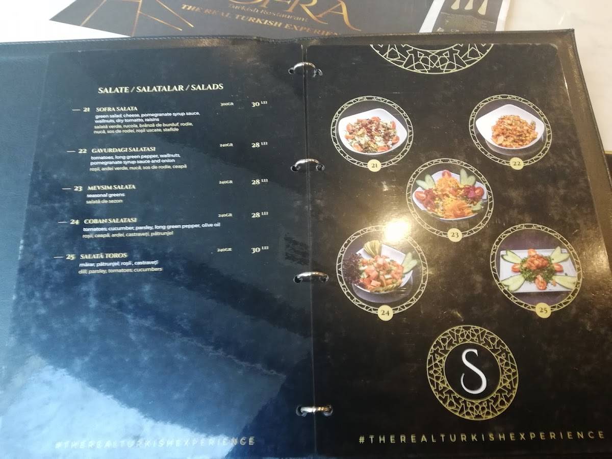 Menu at SOFRA Restaurant, Constanța