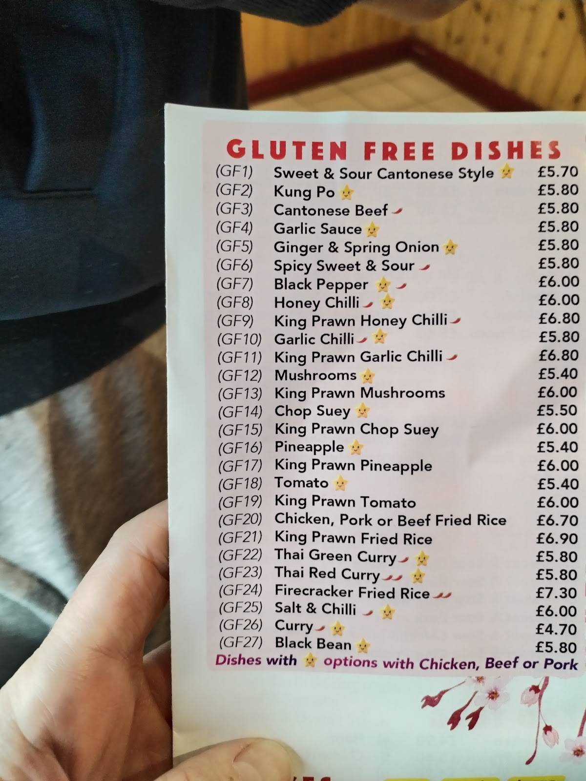 Menu at Sinley fast food, Cookstown