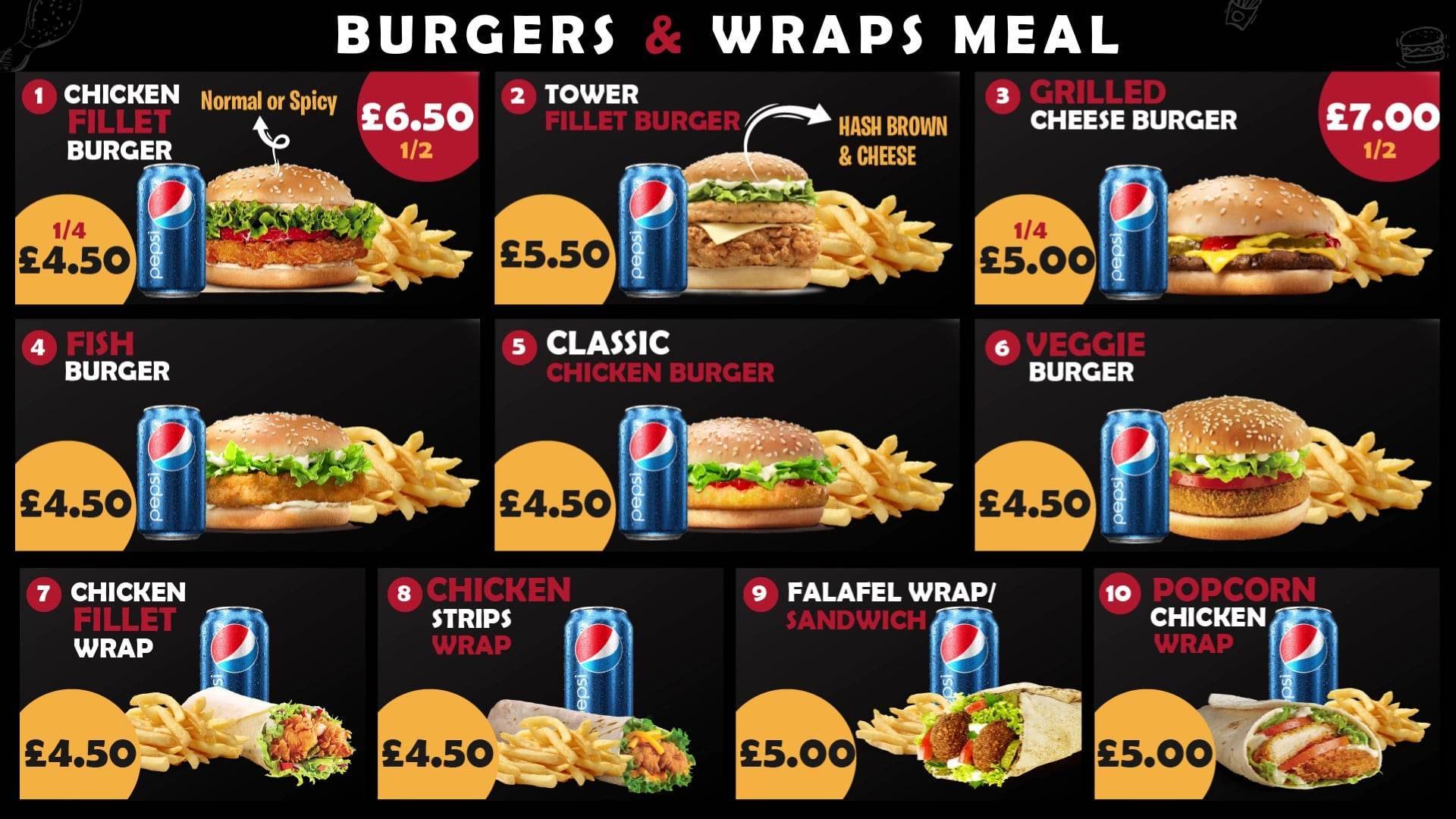 Menu at Corner Hut restaurant, Leeds